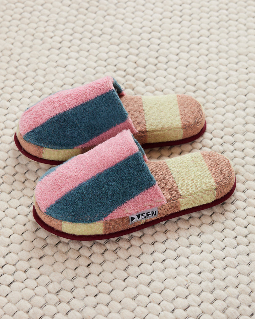 Terry Stripe Slippers | Dusen Dusen