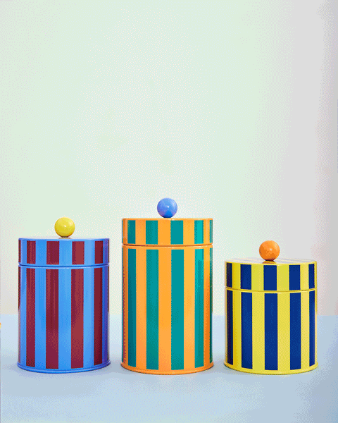Striped Canisters | Dusen Dusen