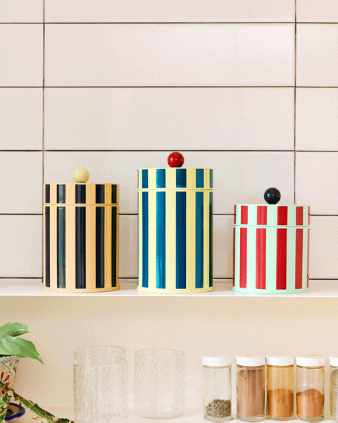 Striped Canisters | Dusen Dusen