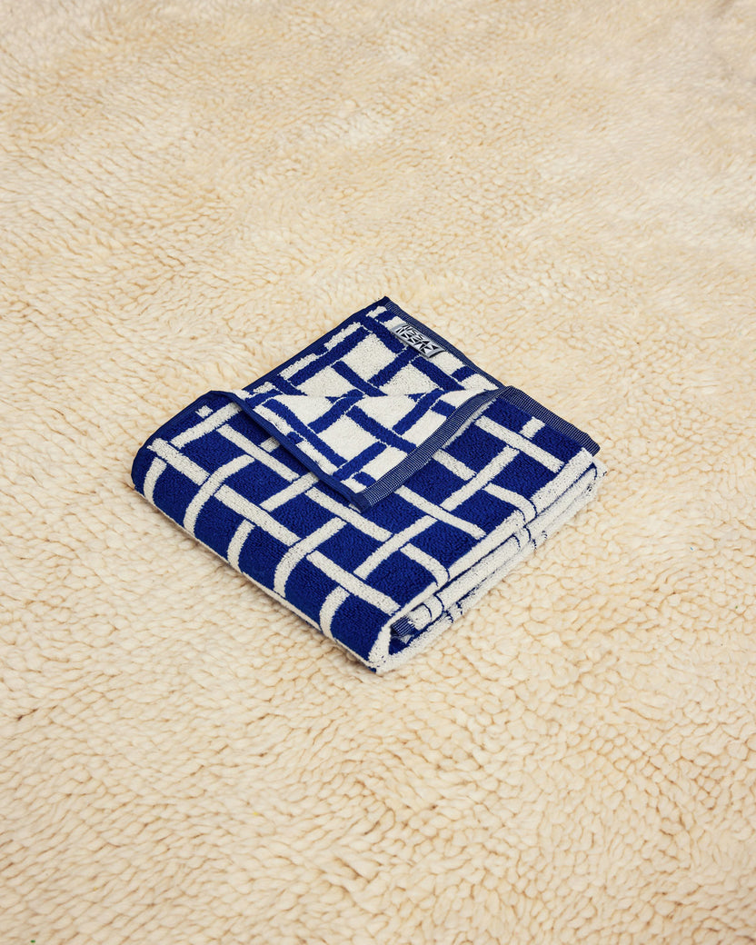 Navy Pattern Towels | Dusen Dusen
